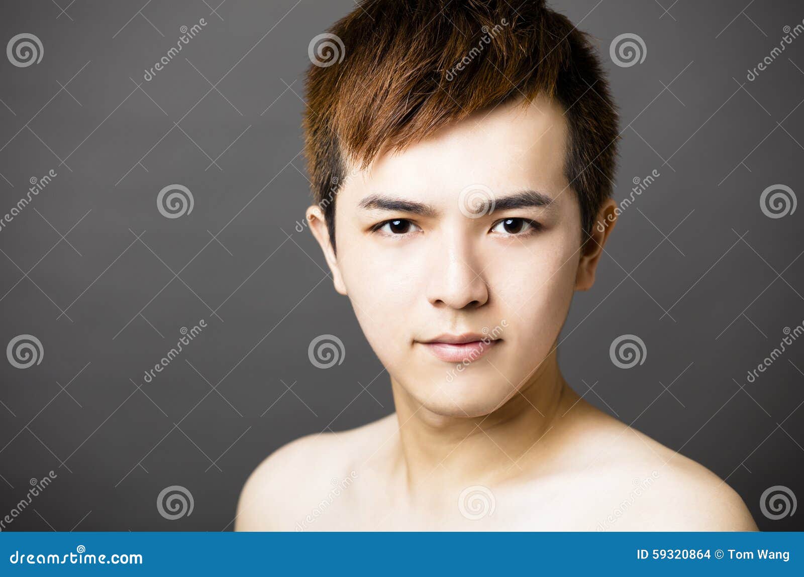 Closeup Young Asian Handsome Man Face Stock Photo - Image of attractive ...