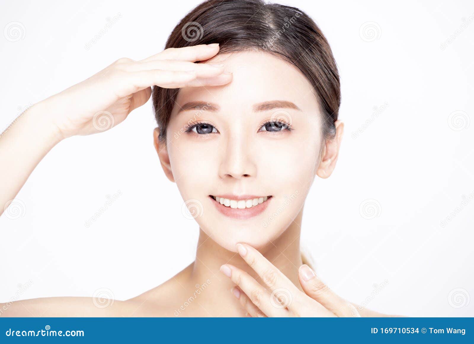 Closeup Young Beauty with Clean Fresh Skin Stock Photo - Image of ...
