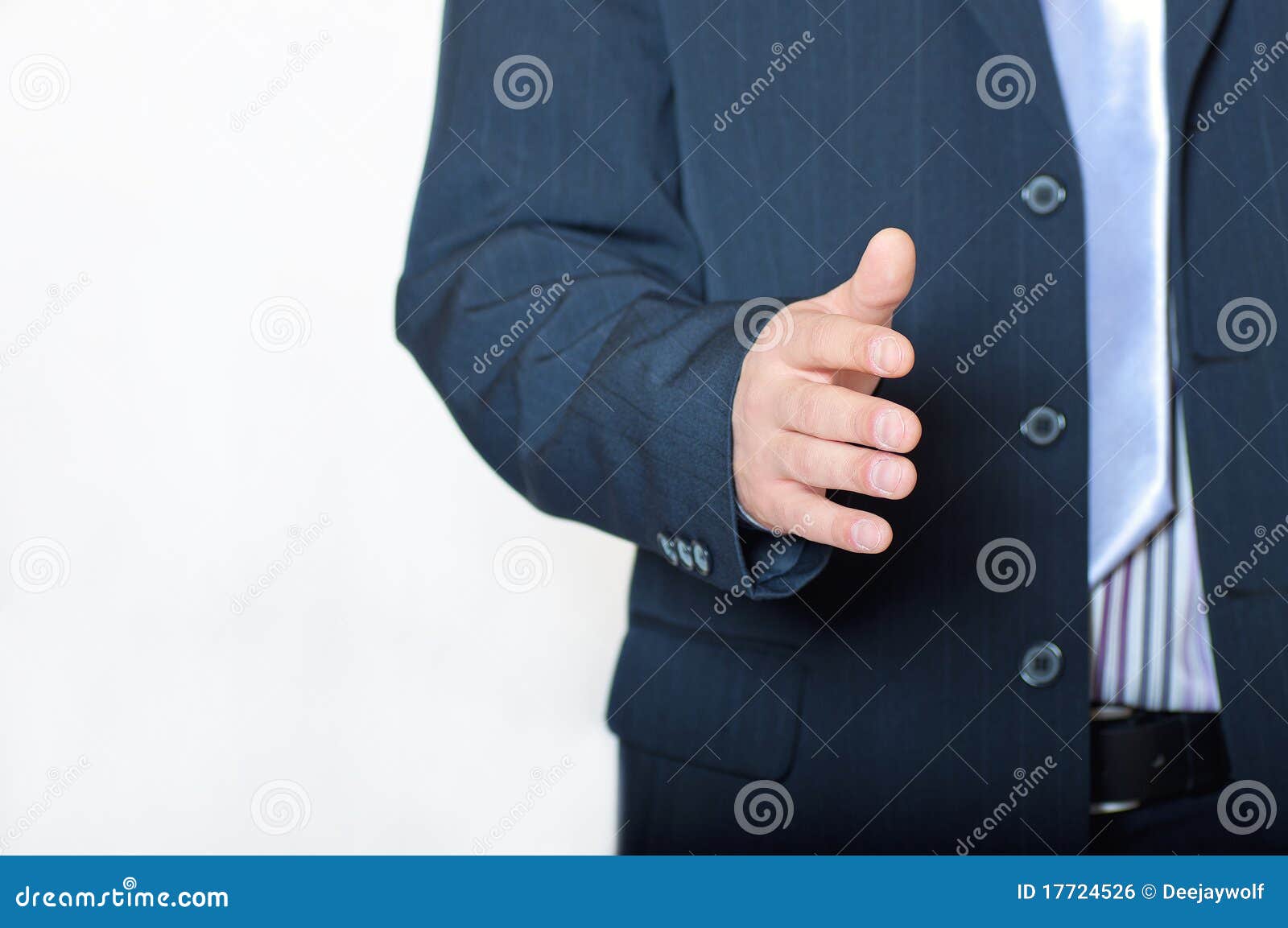 Closeup of Young Businessman Giving Hand Stock Photo - Image of ...