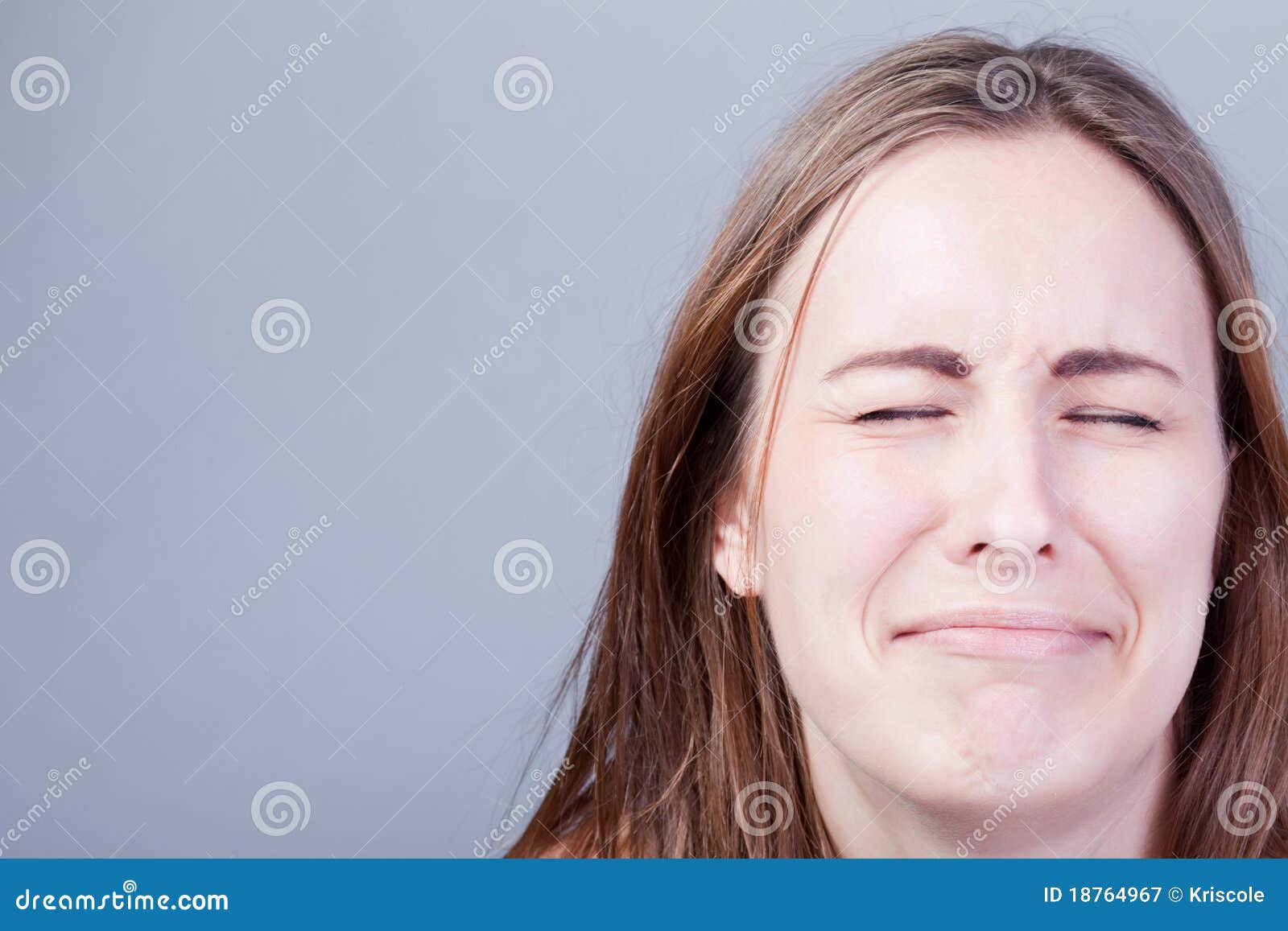 Closeup of Young Crying Girl Stock Image - Image of expression, fear ...