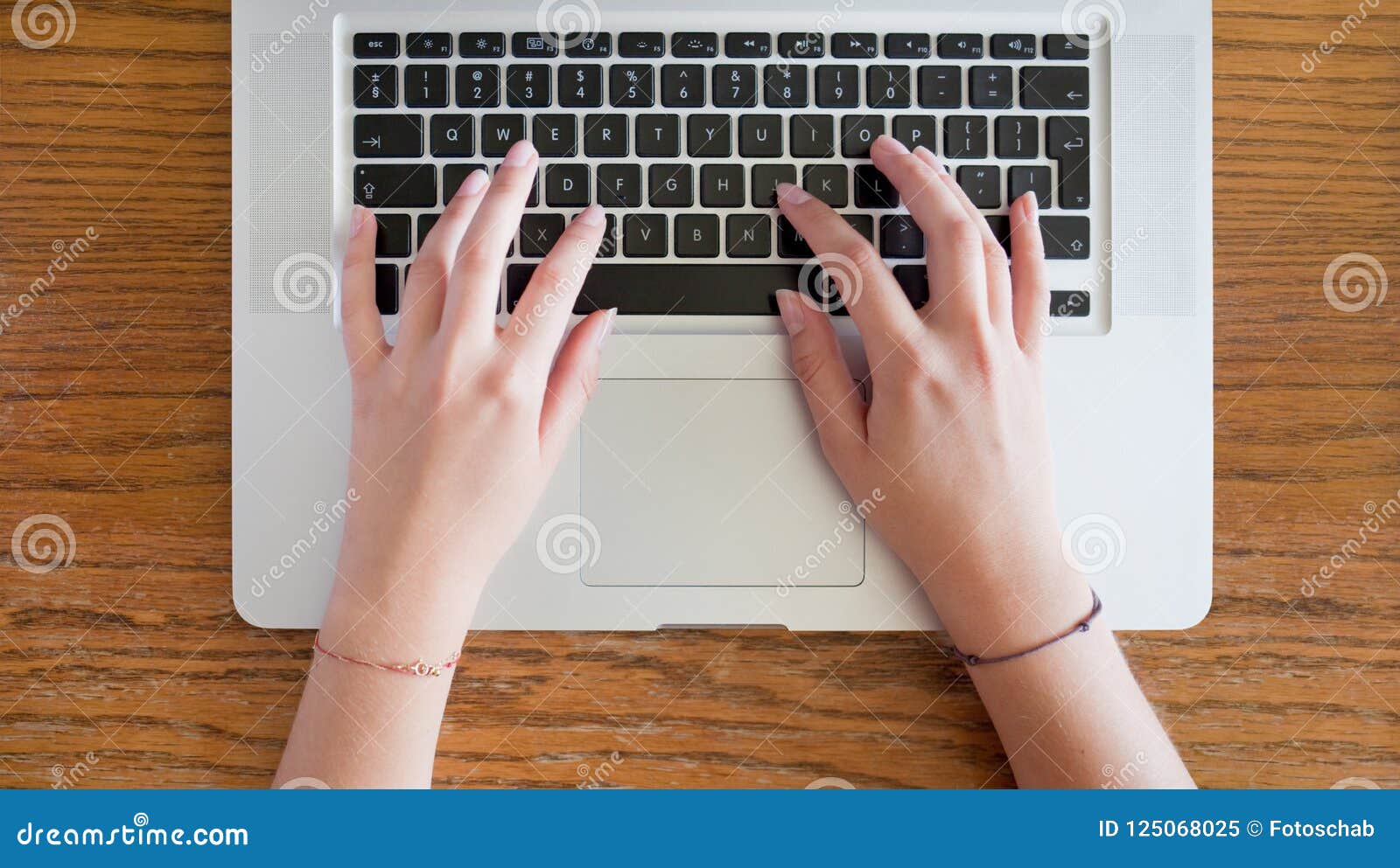 Female Hands Typing on Laptop Stock Image - Image of copy, network ...