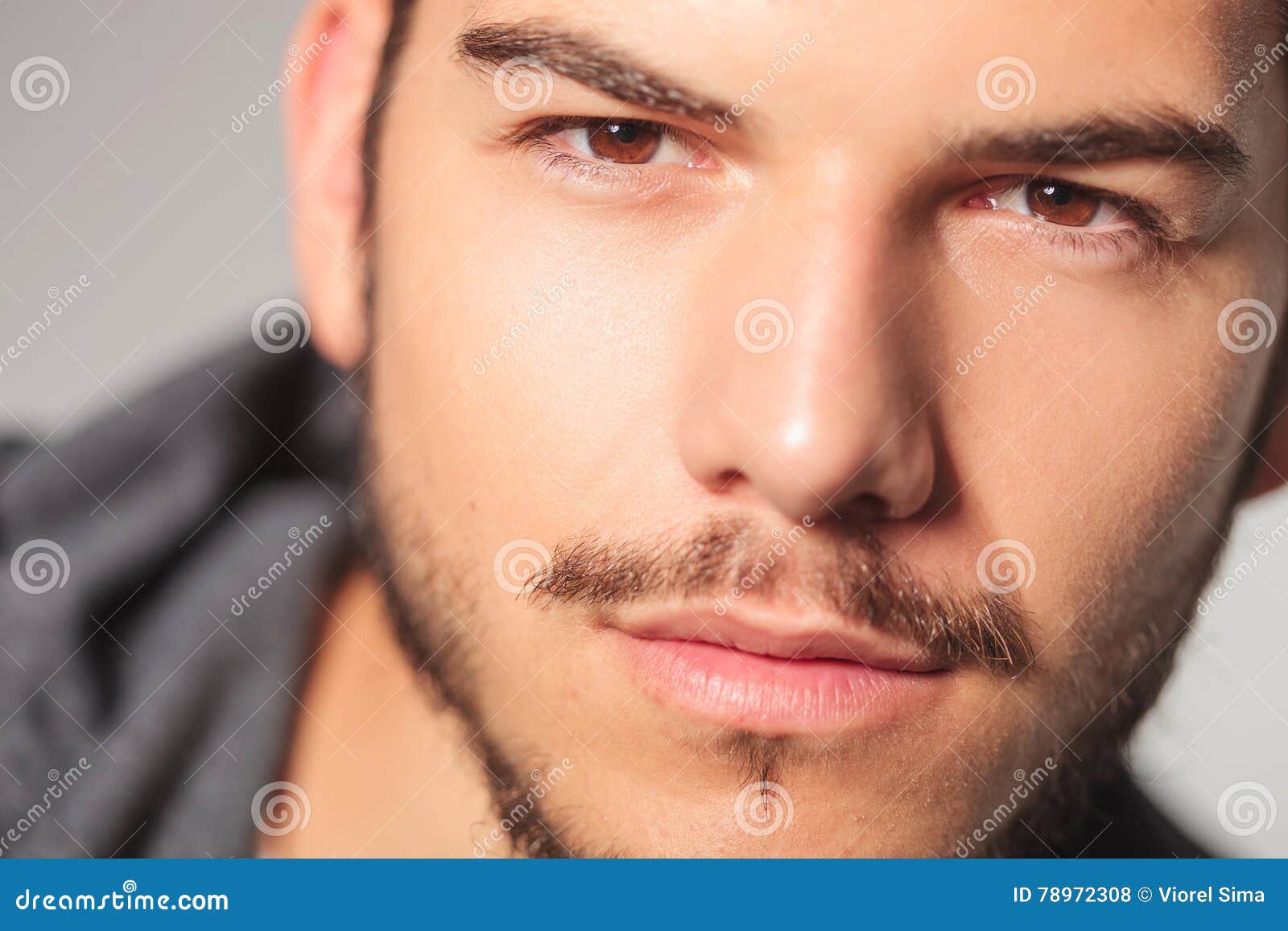 Closeup of a Young Man S Face Stock Photo - Image of young, face: 78972308