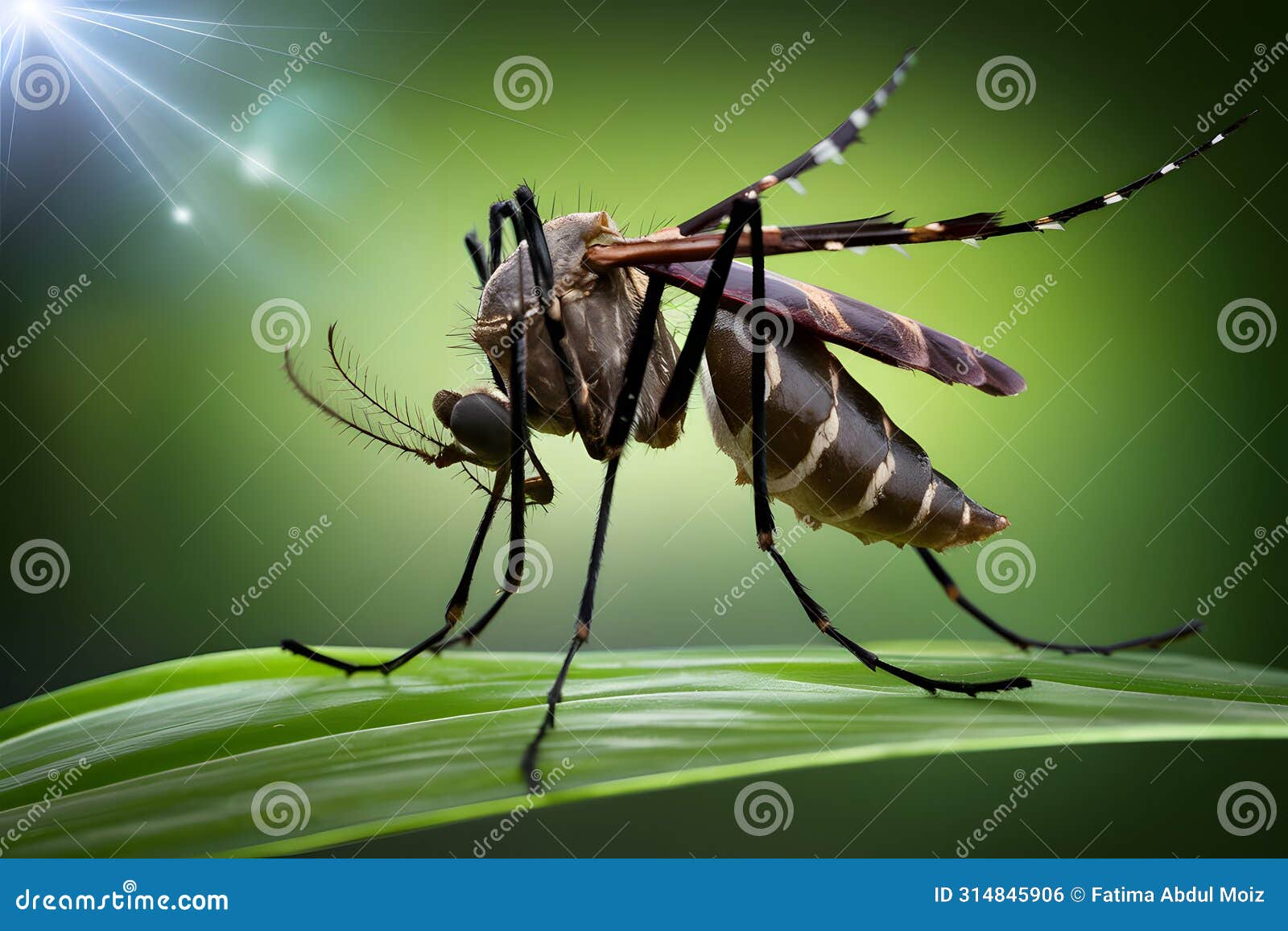 Closeup of Zika Infected Mosquito Bite Diseases Transmitted Concept ...