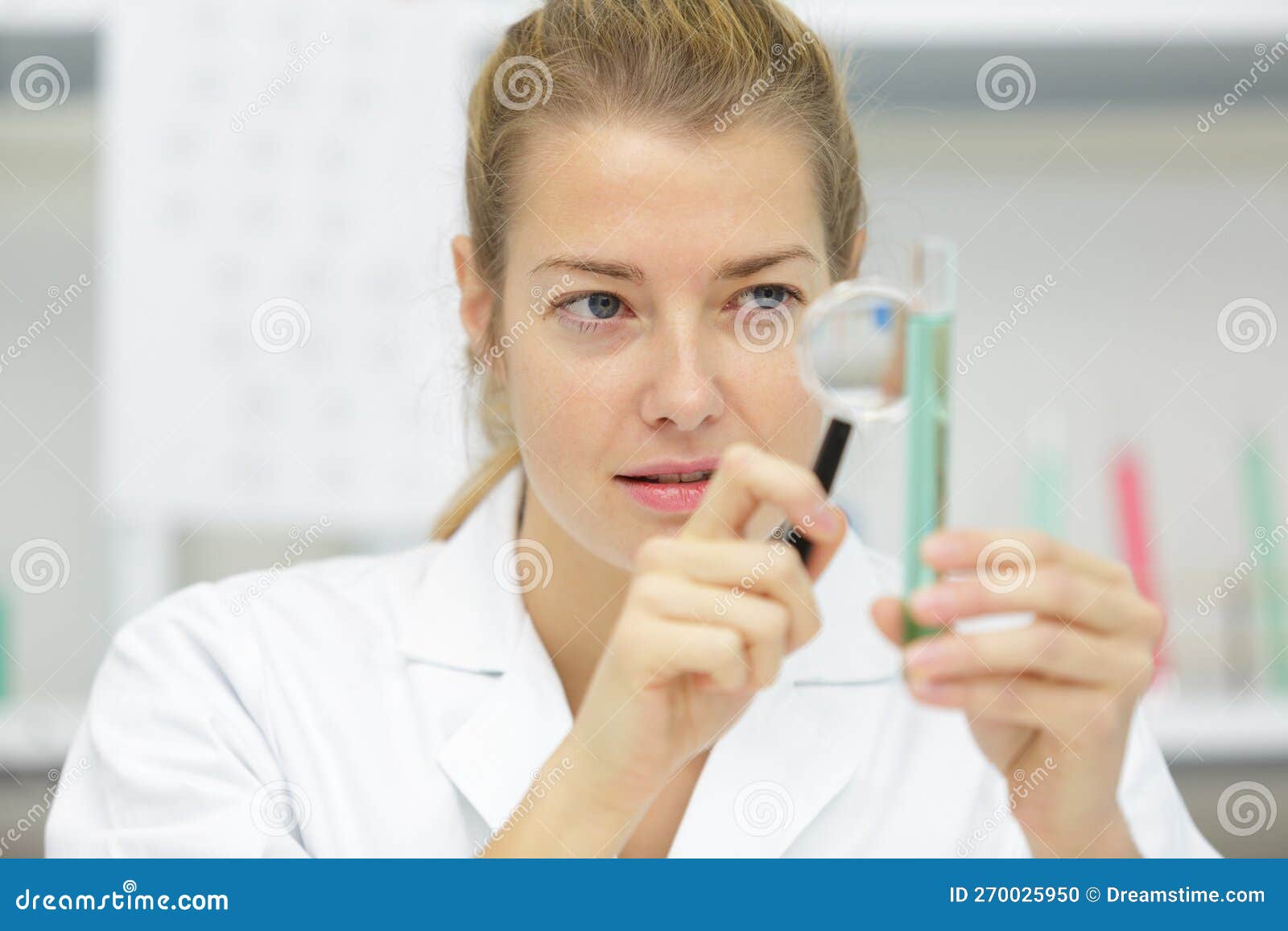 Closeupportrait Doctor Biologist in Lab Stock Photo - Image of working ...