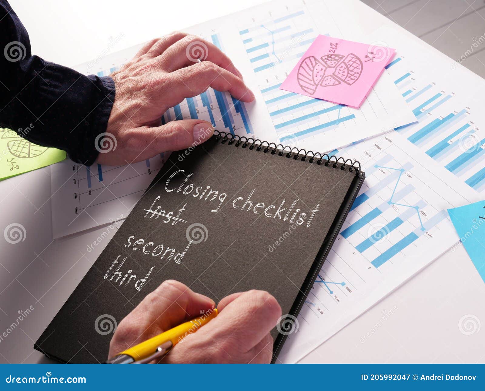 Closing Checklist is Shown on the Conceptual Photo Using the Text Stock ...