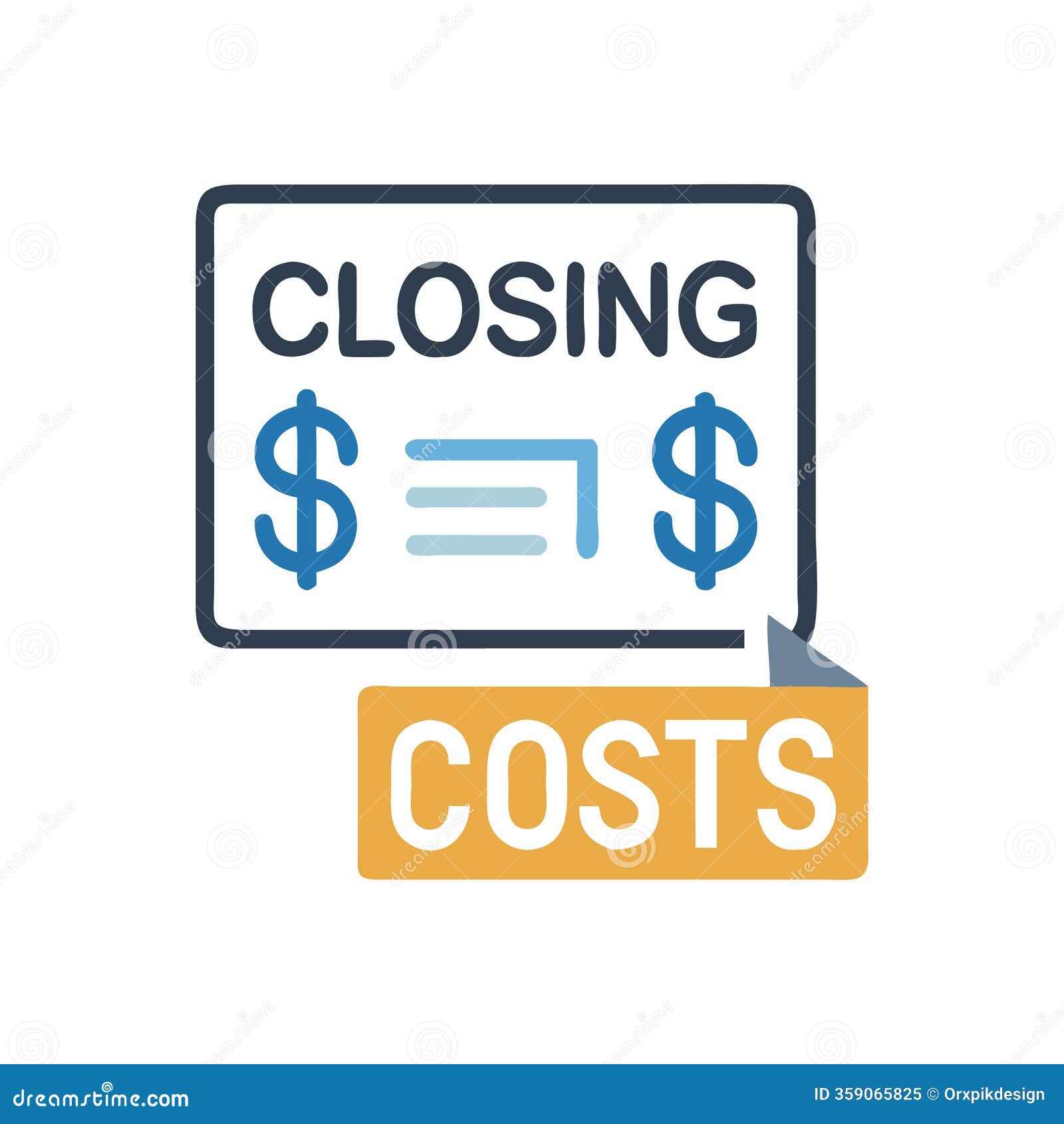 Closing Costs Icon for Home Purchases Stock Illustration - Illustration ...