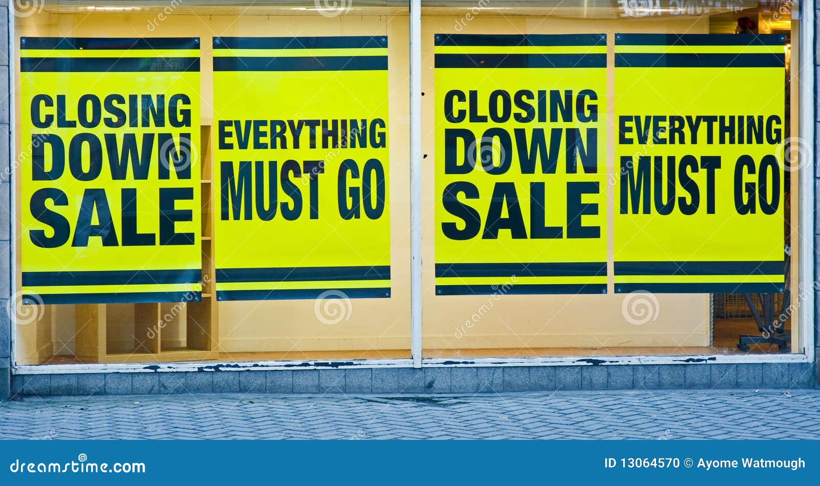 Closing Down: Effects of Recession. Stock Photo - Image of loss, goods ...