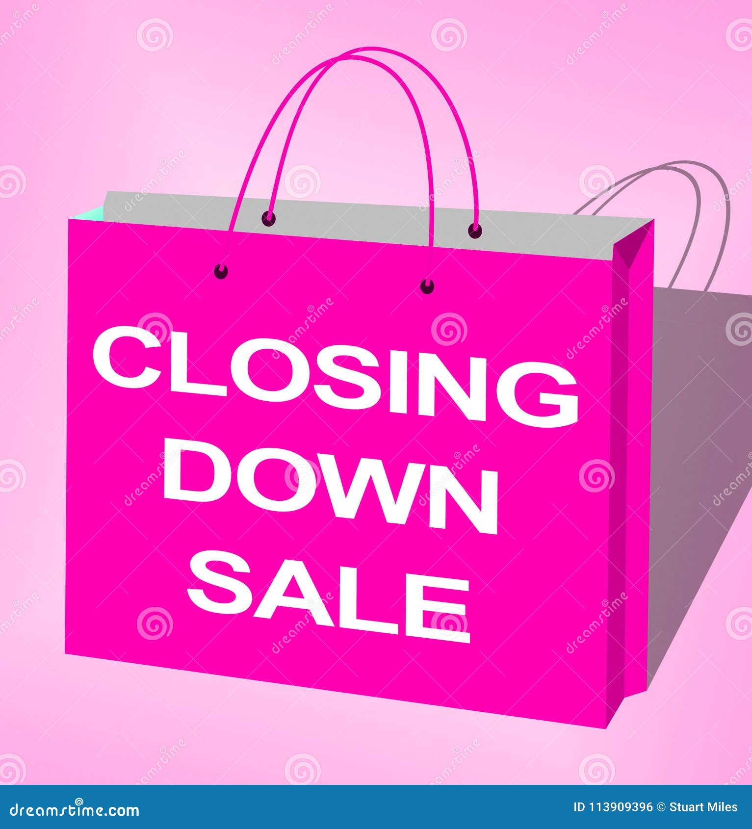 Closing Down Sale Shows Closing Bargains 3d Illustration Stock ...