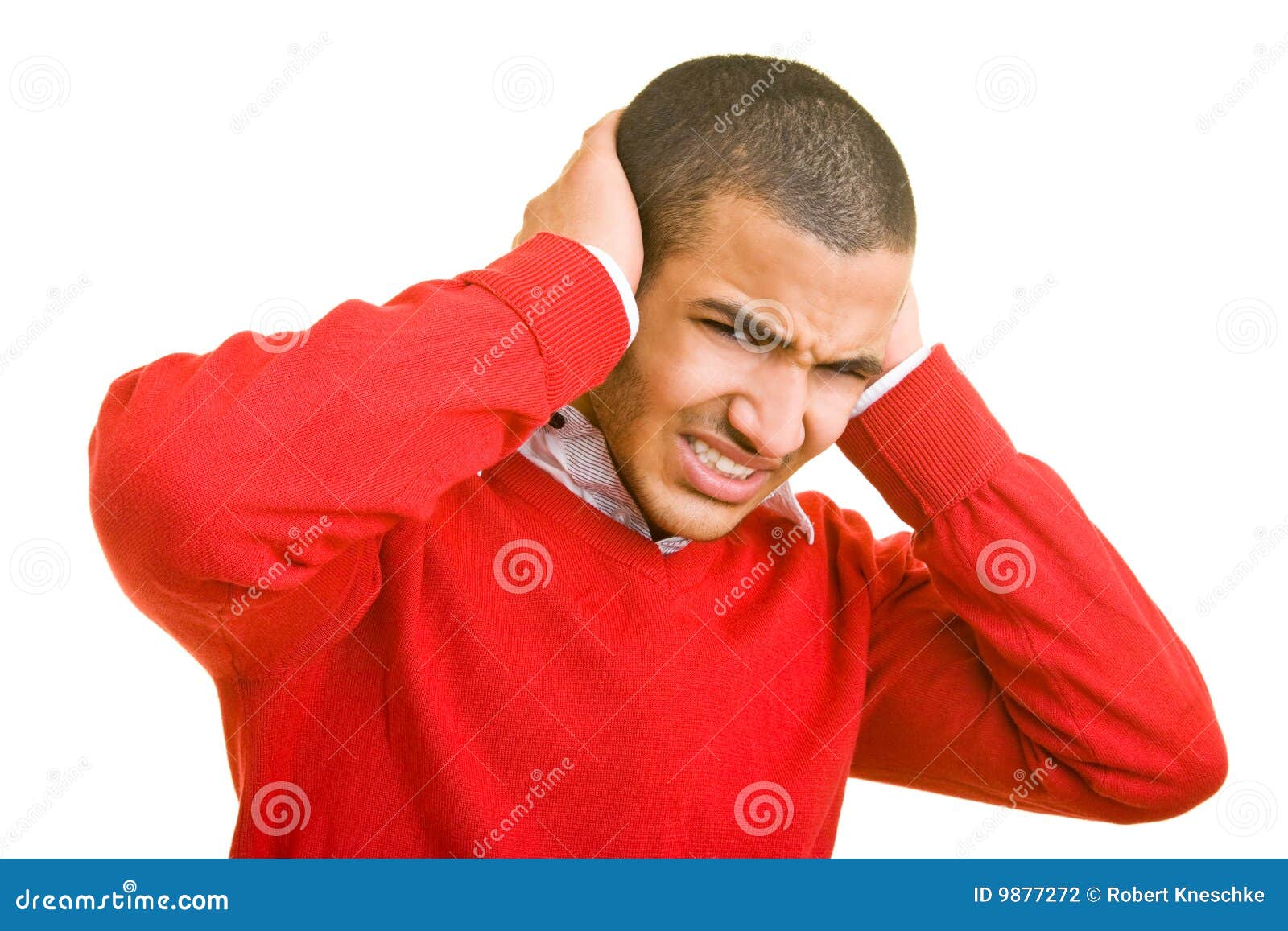 Closing the ears stock photo. Image of noise, protection - 9877272