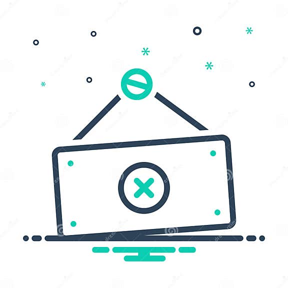 Mix Icon for Closing, Banner and Close Stock Vector - Illustration of ...