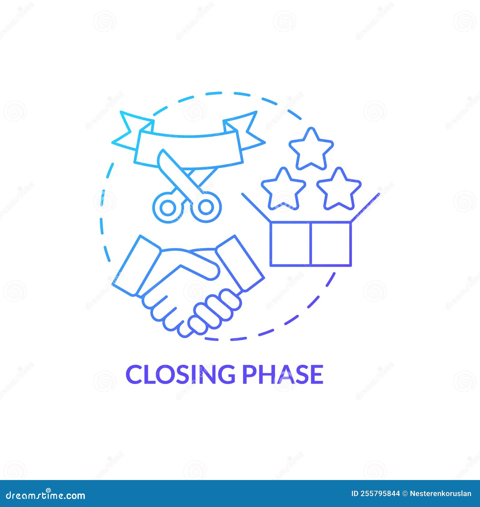 Closing Phase Blue Gradient Concept Icon Stock Vector - Illustration of ... Closing Phase Blue Gradient Concept Icon Stock Vector - Illustration of ...