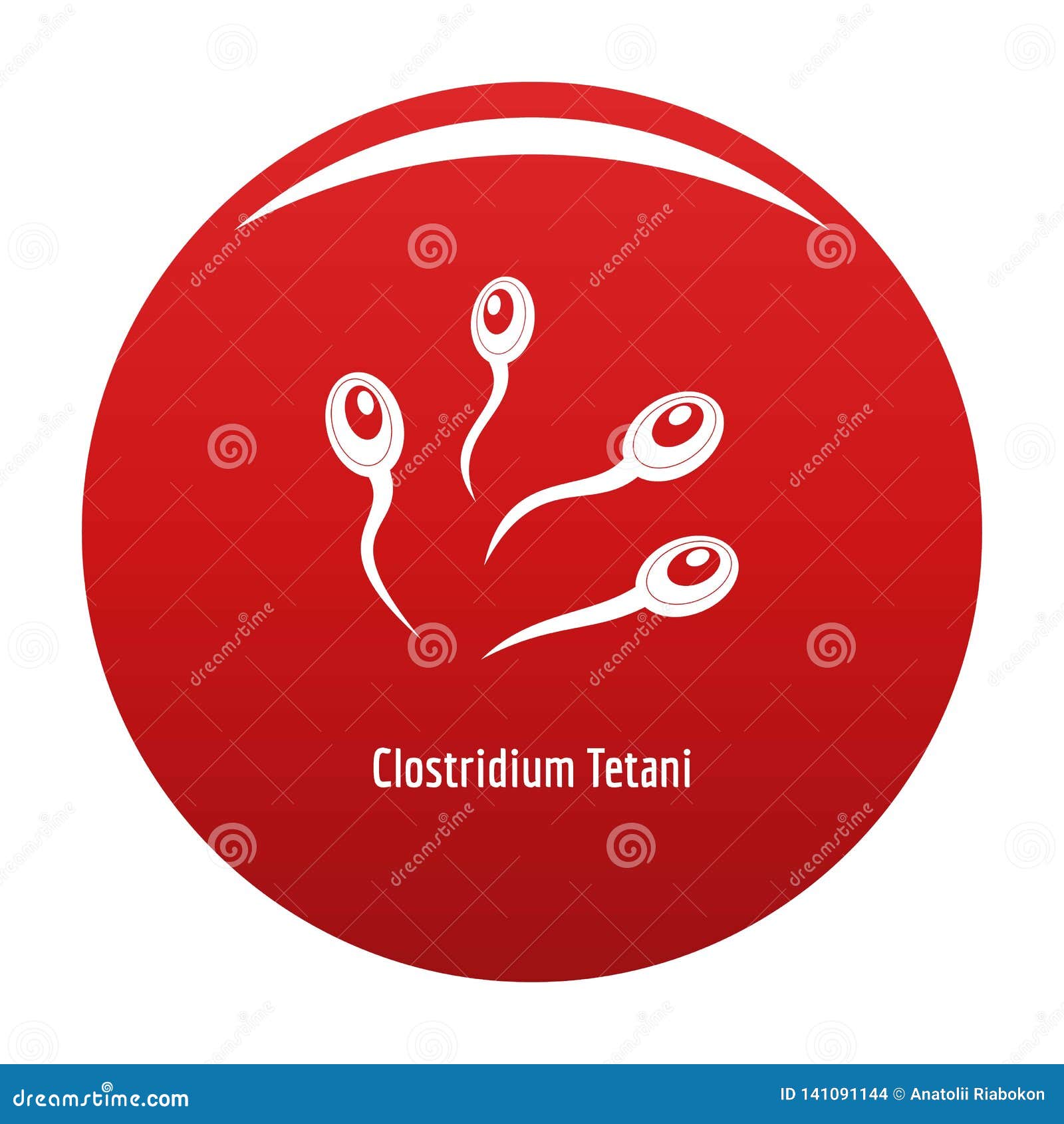 Clostridium Tetani Icon Vector Red Stock Vector - Illustration of icon ...