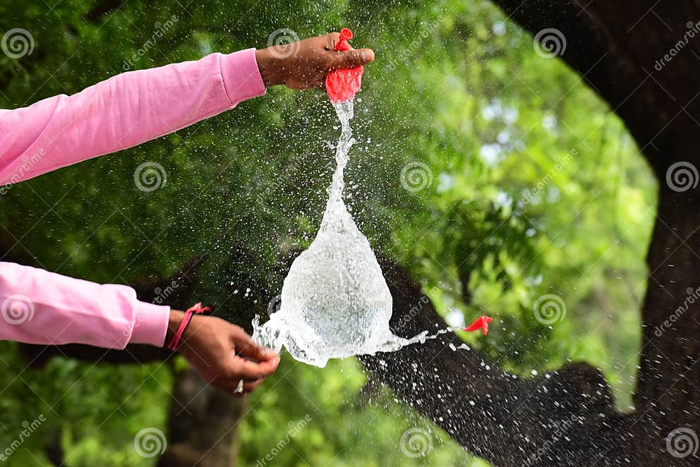 Closup Shot of Water Balloon Explosion Stock Image - Image of balloon ...
