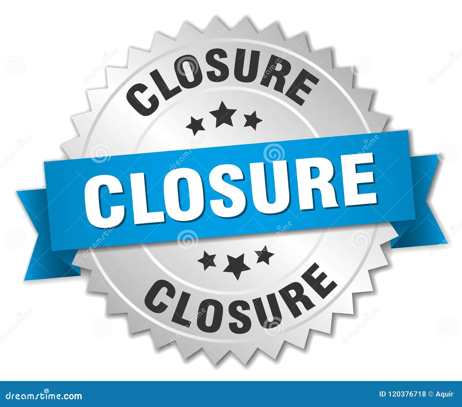 Closure stock vector. Illustration of round, sticker - 120376718