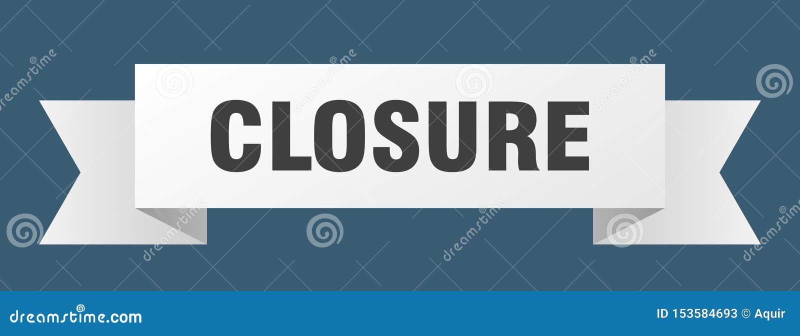 Closure ribbon. stock vector. Illustration of flyer - 153584693