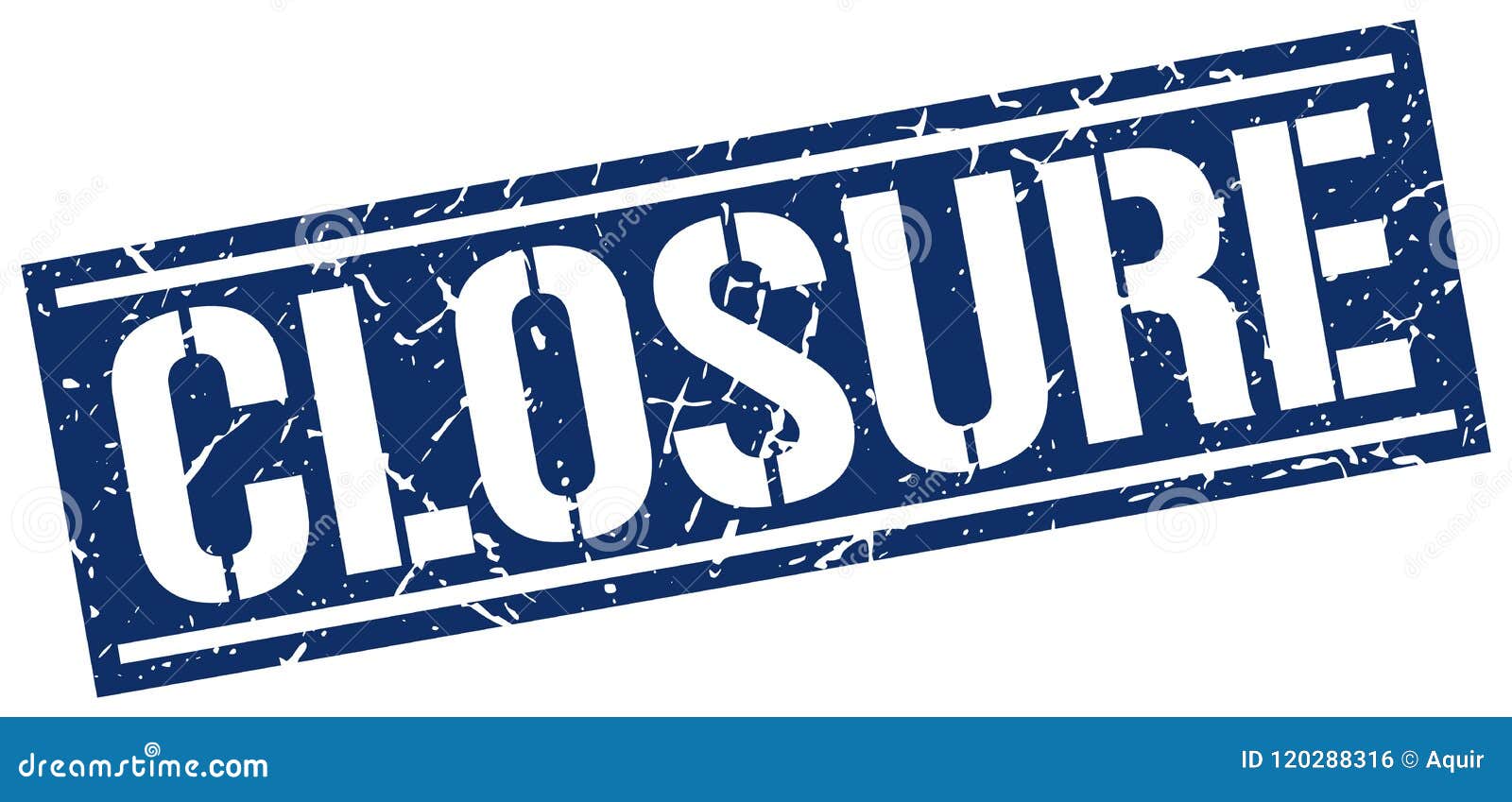 Closure stamp stock vector. Illustration of white, rubber - 120288316