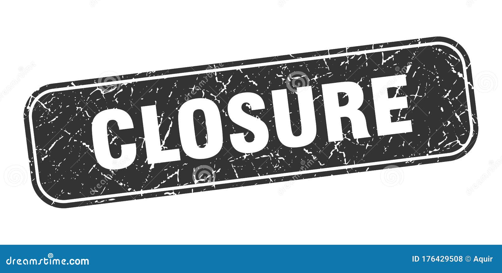 Closure Stamp. Closure Square Grungy Isolated Sign Stock Vector ...