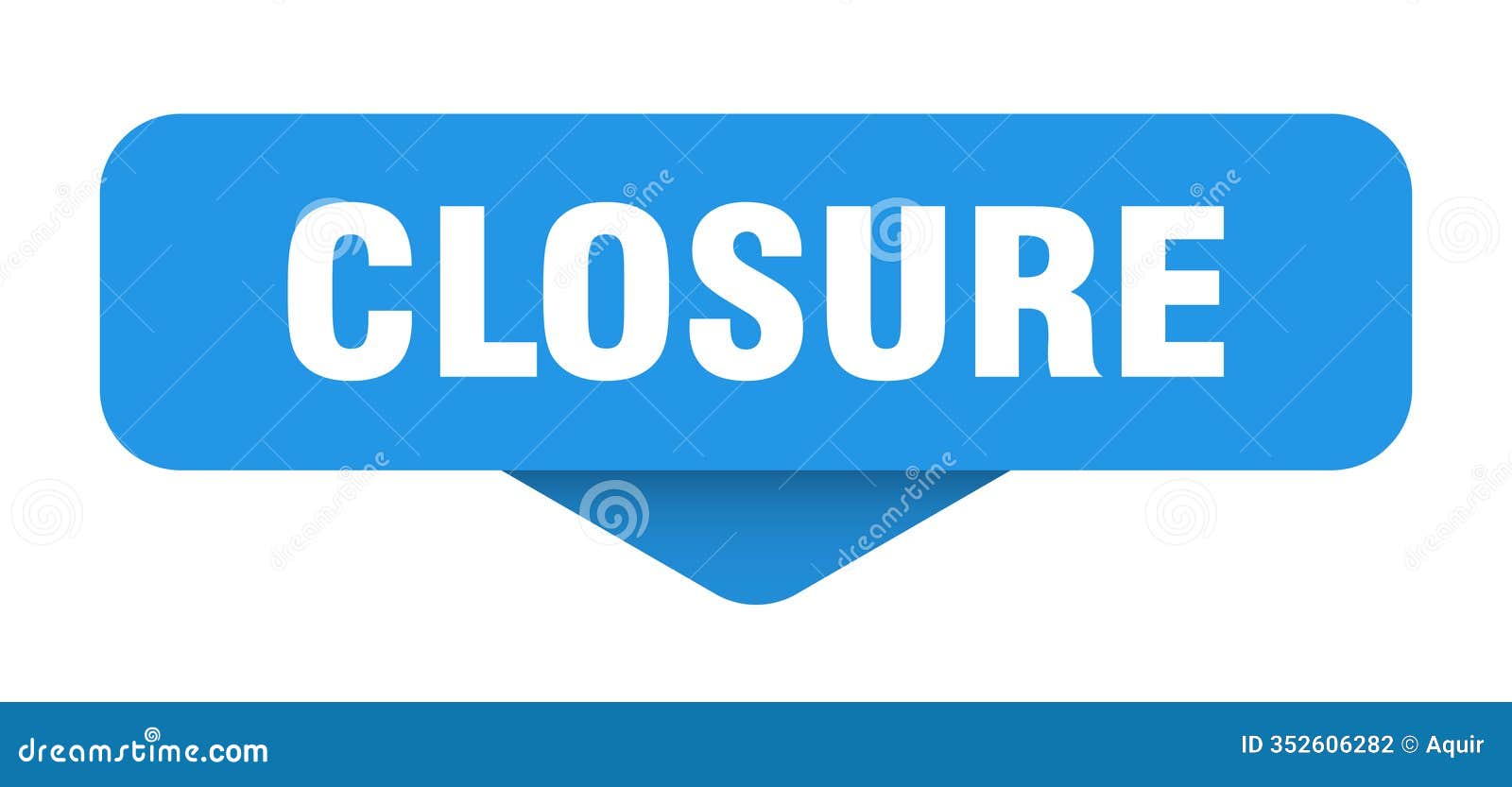 Closure Sticker. Closure Sign On Transparent Background Vector ...