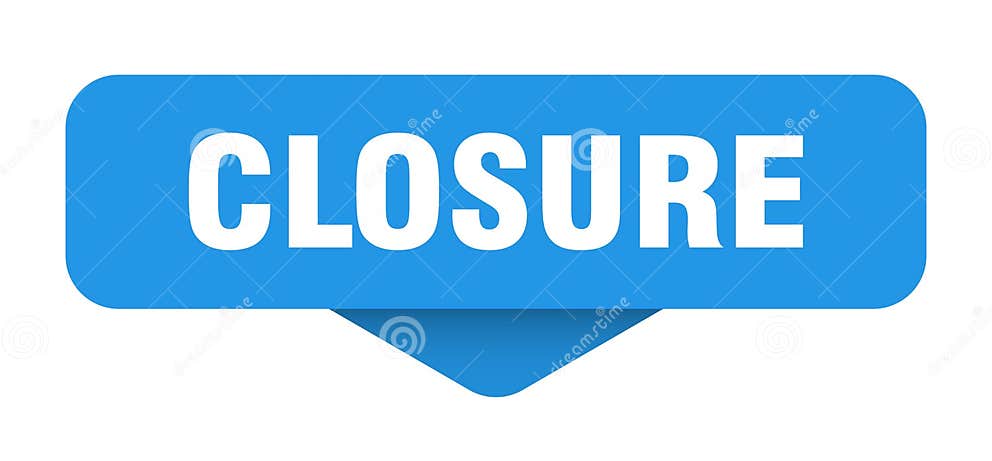 Closure Sticker. Closure Sign on Transparent Background Stock Vector ...