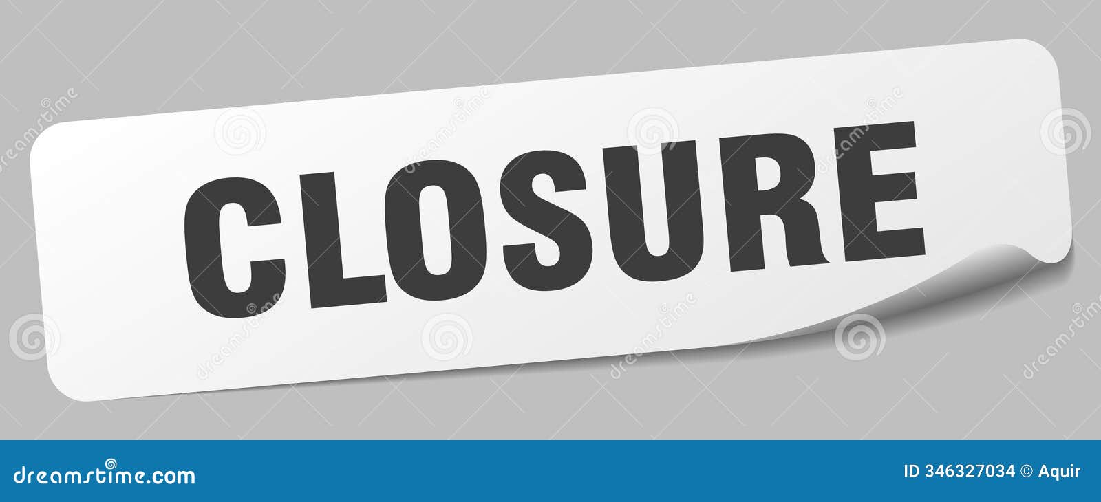 Closure Sticker. Closure Sign On Transparent Background Vector ...