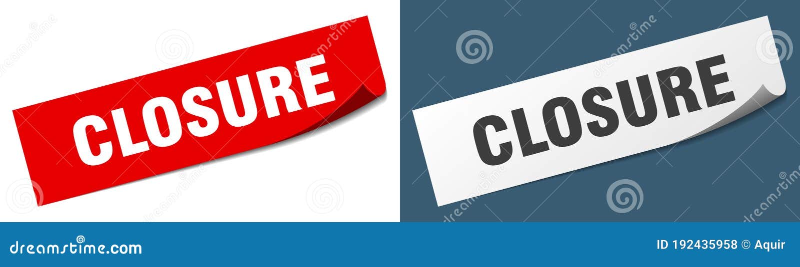 Closure Sticker. Closure Sign On Transparent Background Vector ...