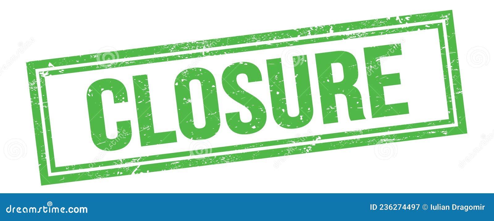 CLOSURE Text on Green Grungy Vintage Stamp Stock Illustration ...