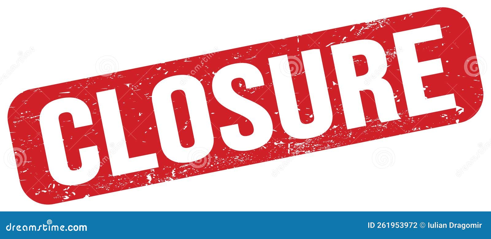 CLOSURE Text on Red Grungy Stamp Sign Stock Illustration - Illustration ...