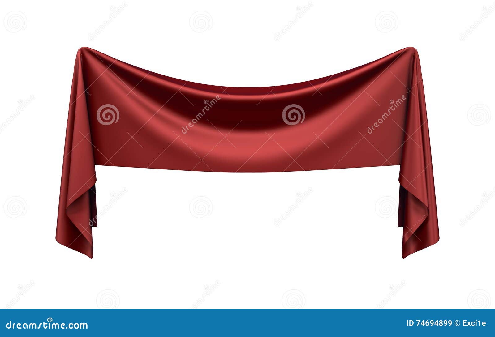 Cloth Banner on White Background Stock Illustration - Illustration of ...