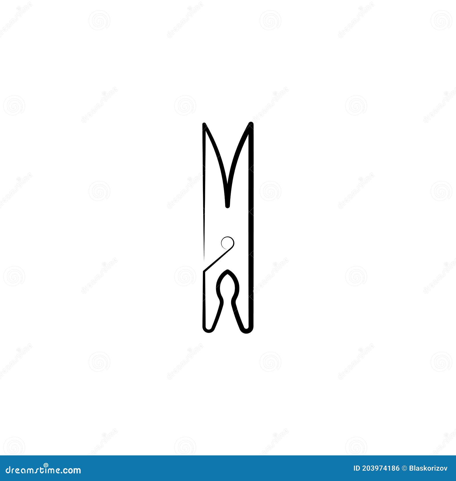 Cloth Clip Vector Icon Illustration Design Stock Vector - Illustration ...