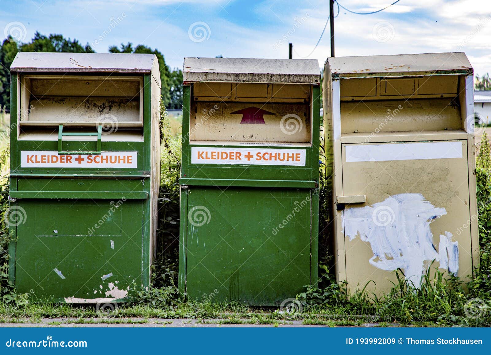 Cloth Collection Container for Recycling Stock Image - Image of ...