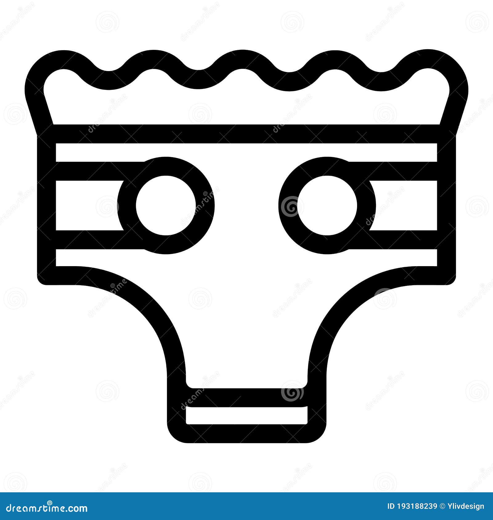 Cloth Diaper Icon, Outline Style Stock Vector - Illustration of ...
