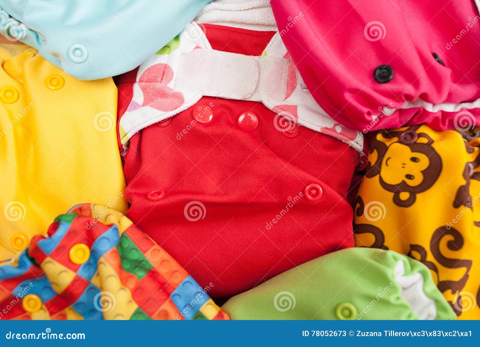 Cloth Diapers Different Colors Stock Image - Image of hygiene ...