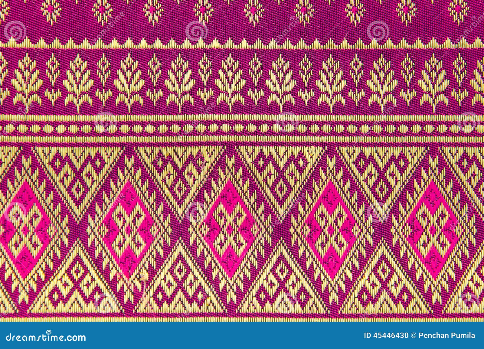 Fabric Thai Pattern Background Stock Photography | CartoonDealer.com ...