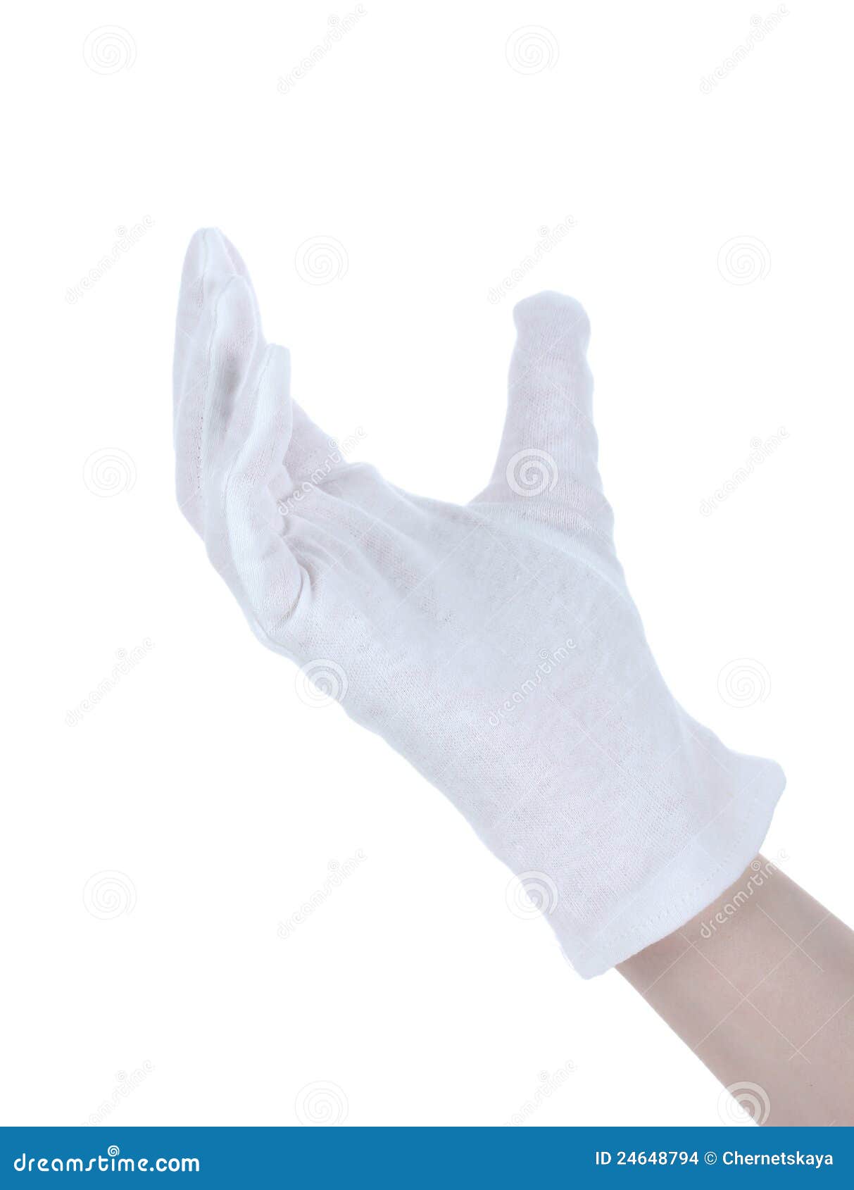 Cloth glove on hand stock photo. Image of holding, showing - 24648794