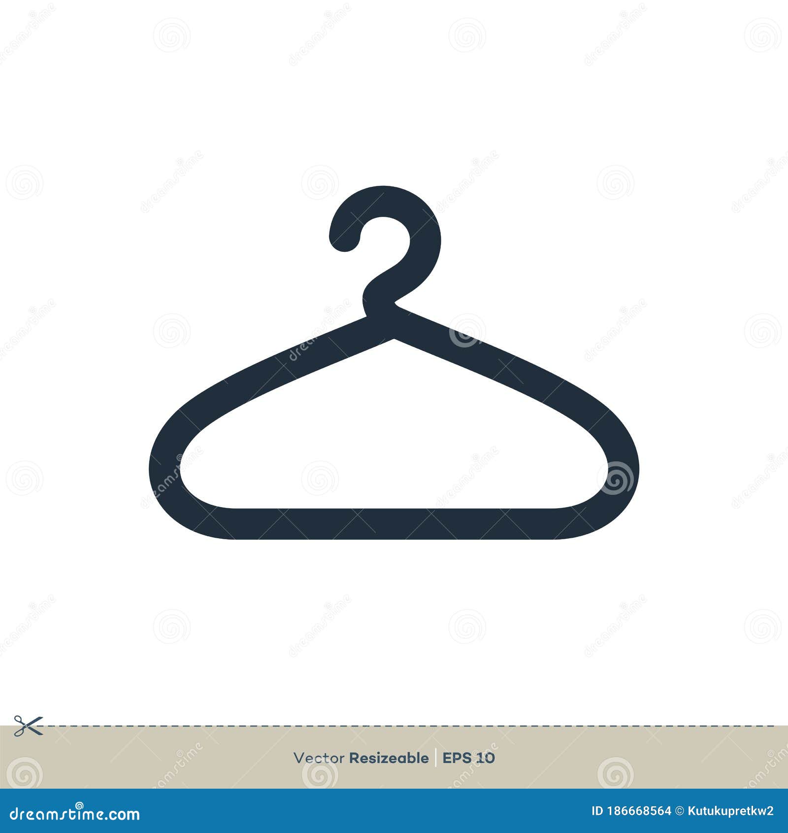 Cloth Hanger Logo Icon Vector Illustration | CartoonDealer.com #255464034