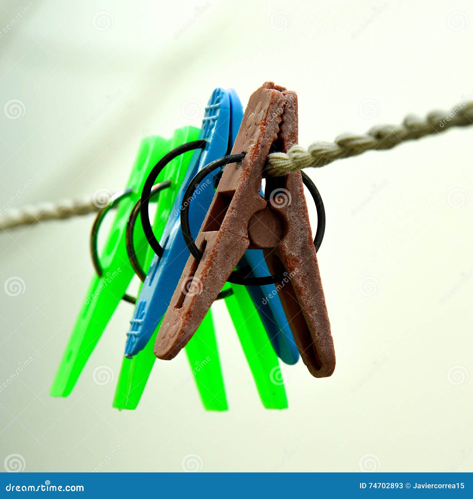 Cloth Hanging Clips stock image. Image of construction - 74702893