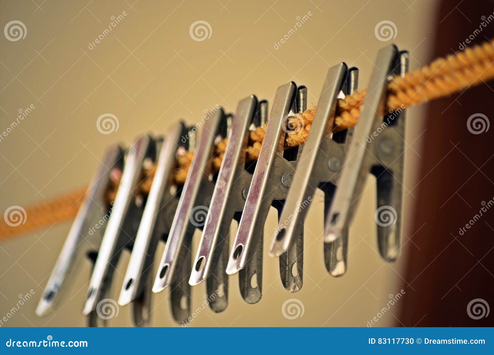 Cloth hanging Clips stock photo. Image of hanging, string - 83117730