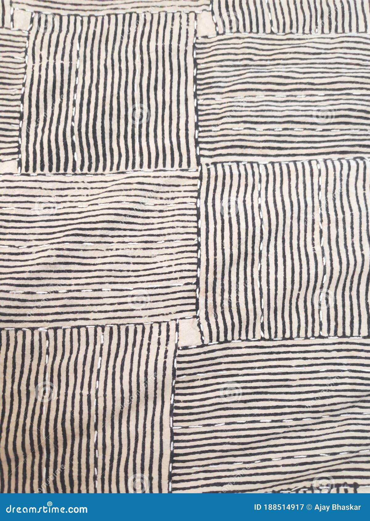 White and Black Line and Square Graphic Cloth Pattern Stock Image ...