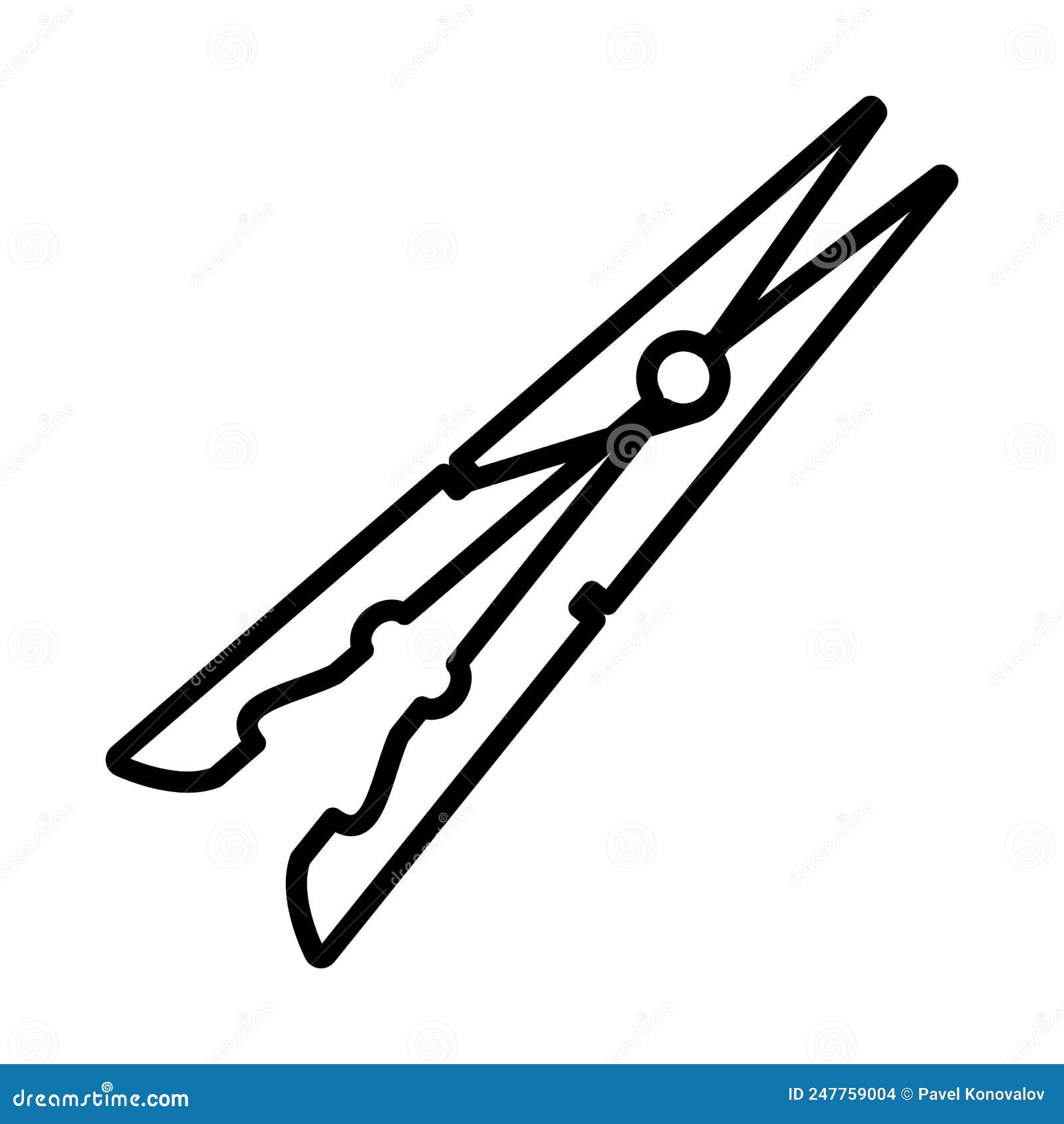 Cloth Peg Icon stock vector. Illustration of catcraftsmanship - 247759004