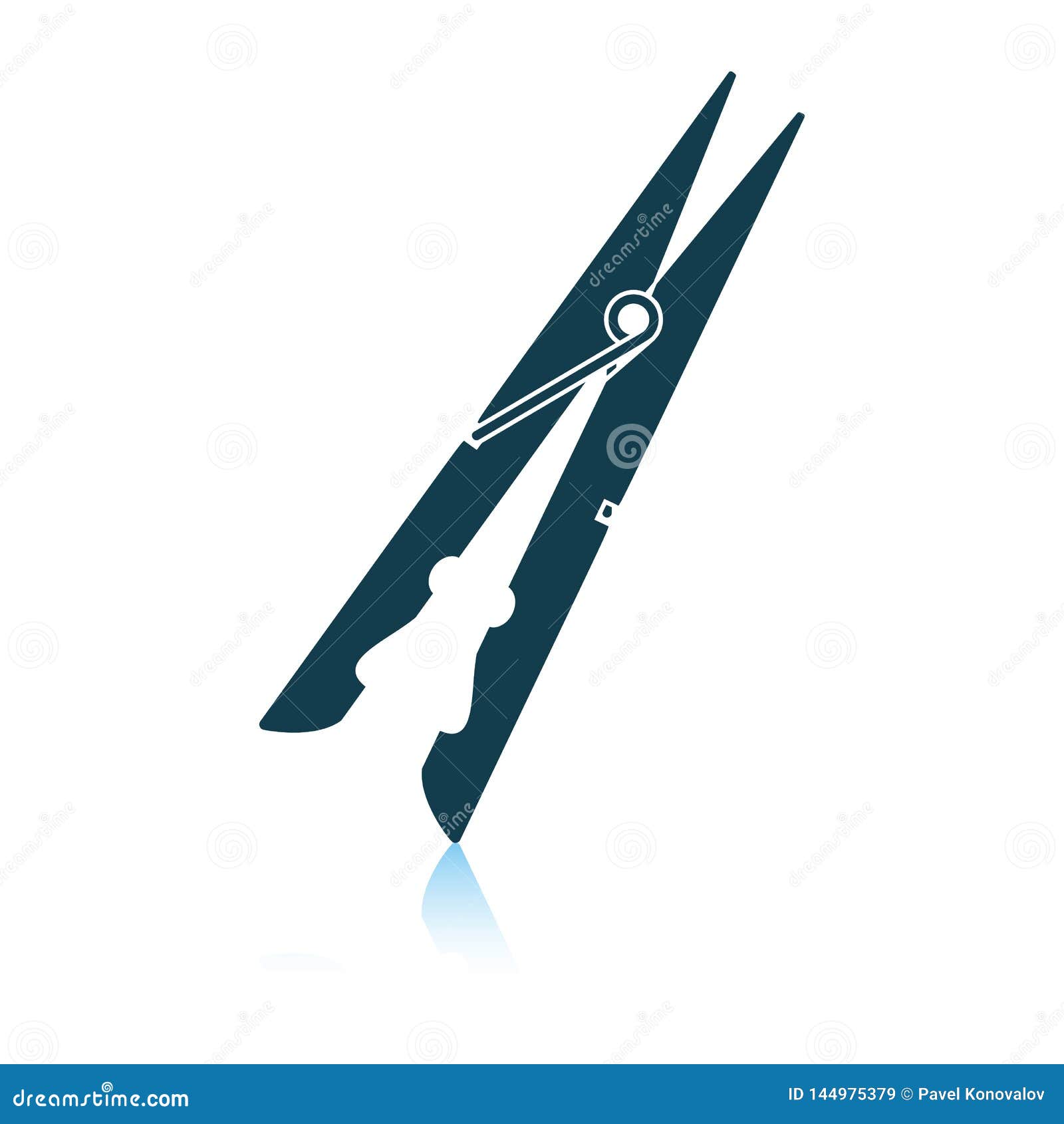 Cloth peg icon stock vector. Illustration of closeup - 144975379