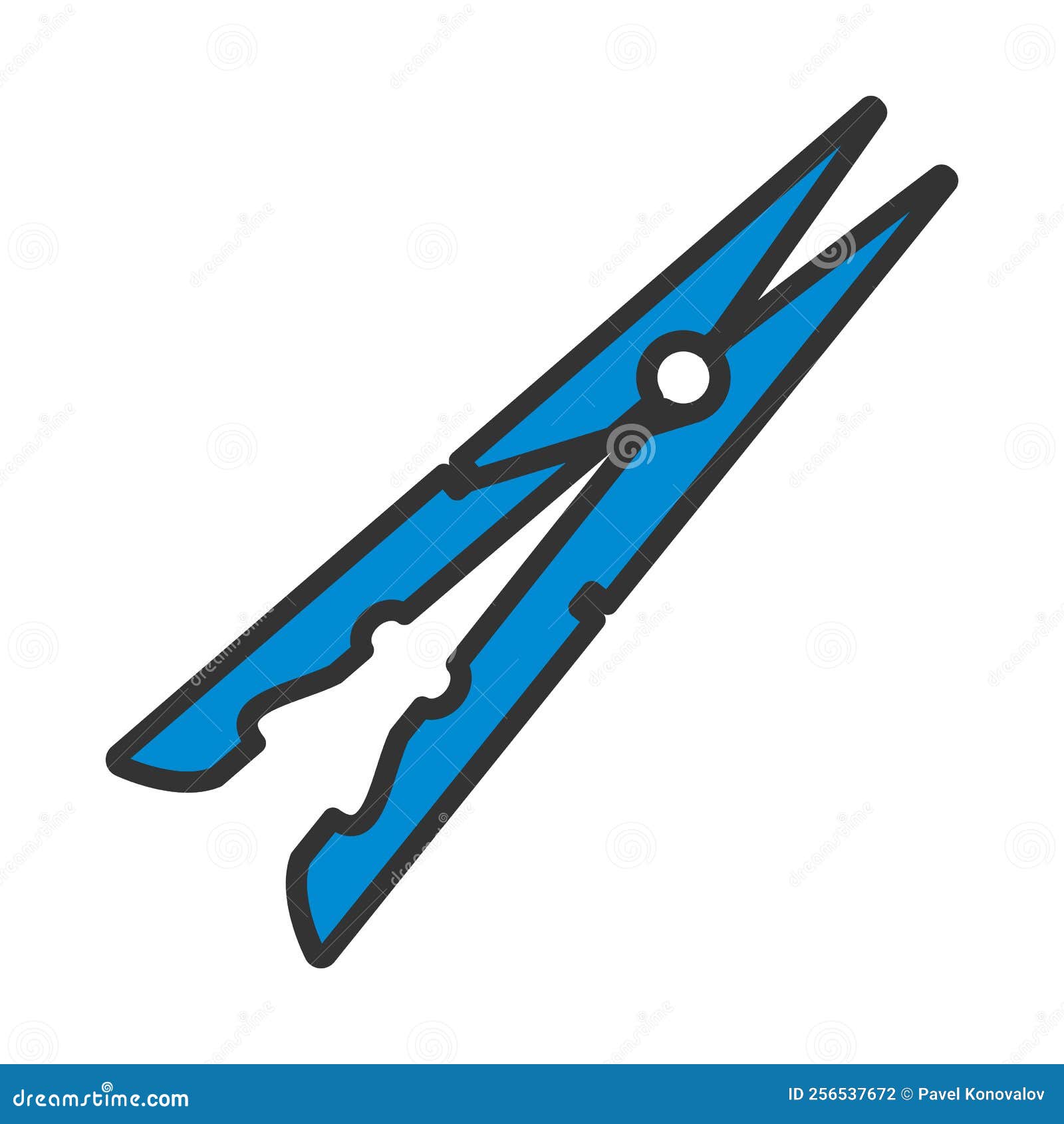 Cloth Peg Icon stock vector. Illustration of cloth, clothespin - 256537672