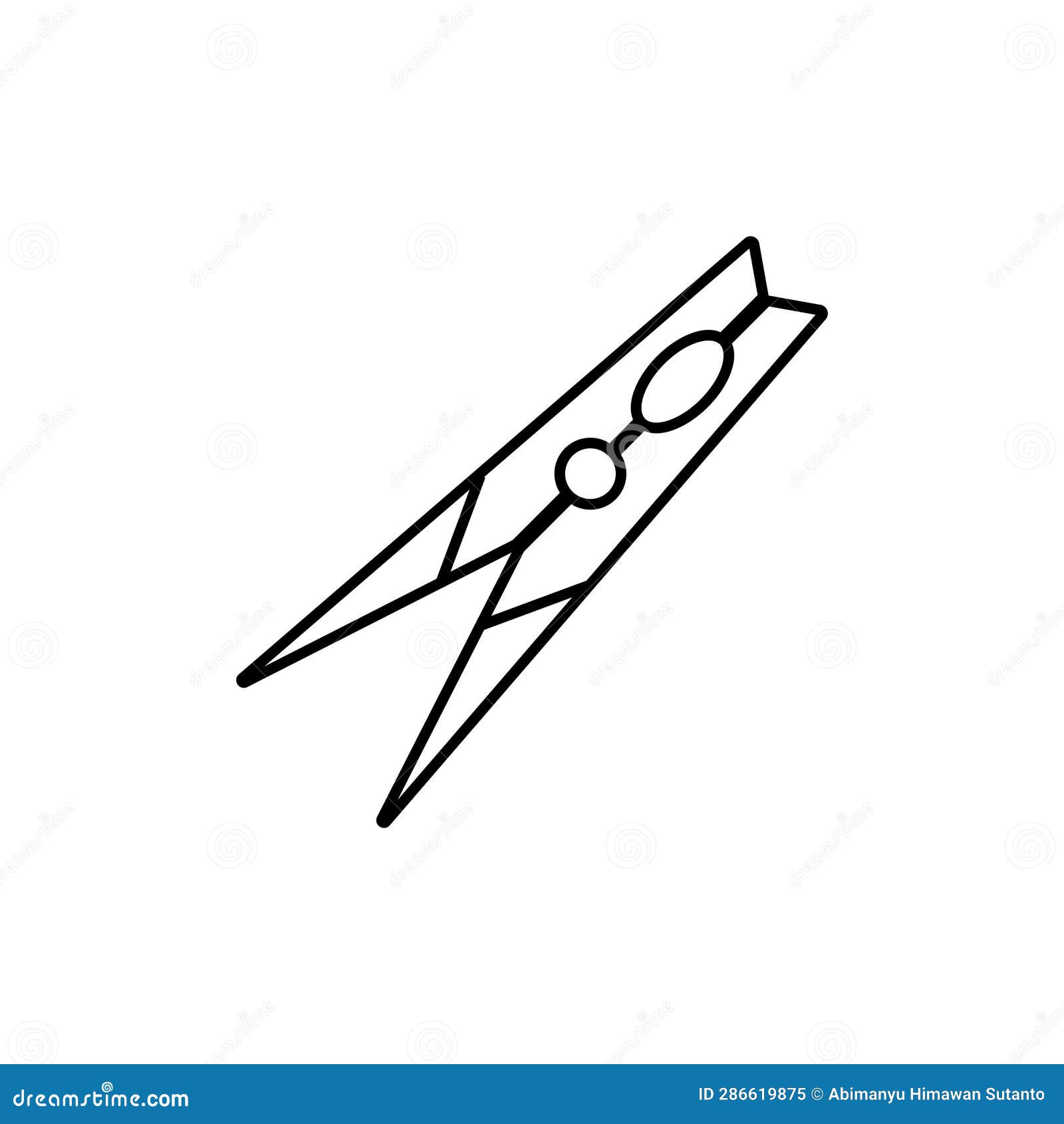 Cloth pin vector stock illustration. Illustration of outside - 286619875