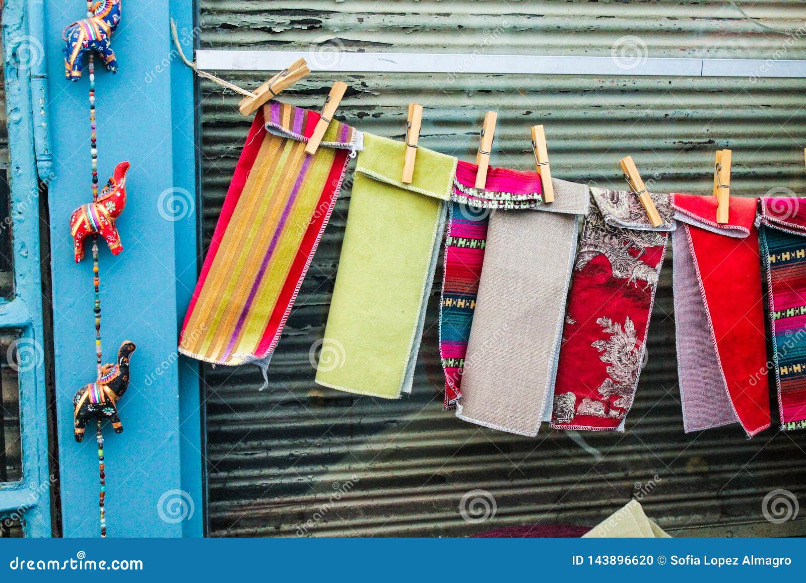Cloth Samples Store Detail Colourful Cotton Stock Photo - Image of ...
