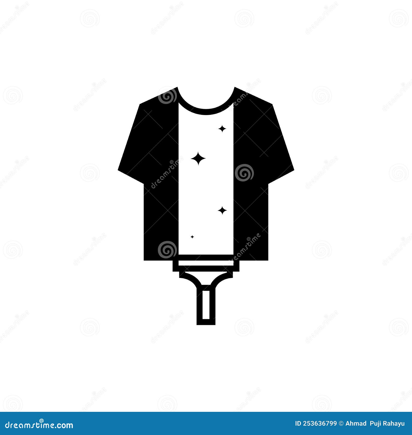 Cloth with Screen Printing Logo Design Stock Vector - Illustration of ...