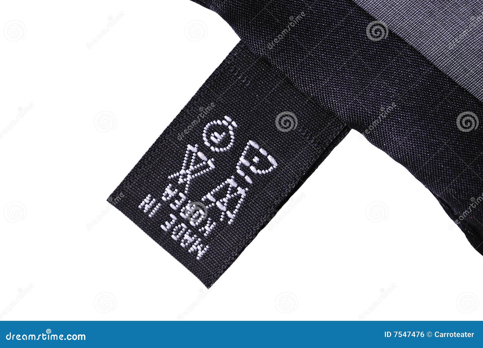 Cloth tag stock photo. Image of method, caution, read - 7547476