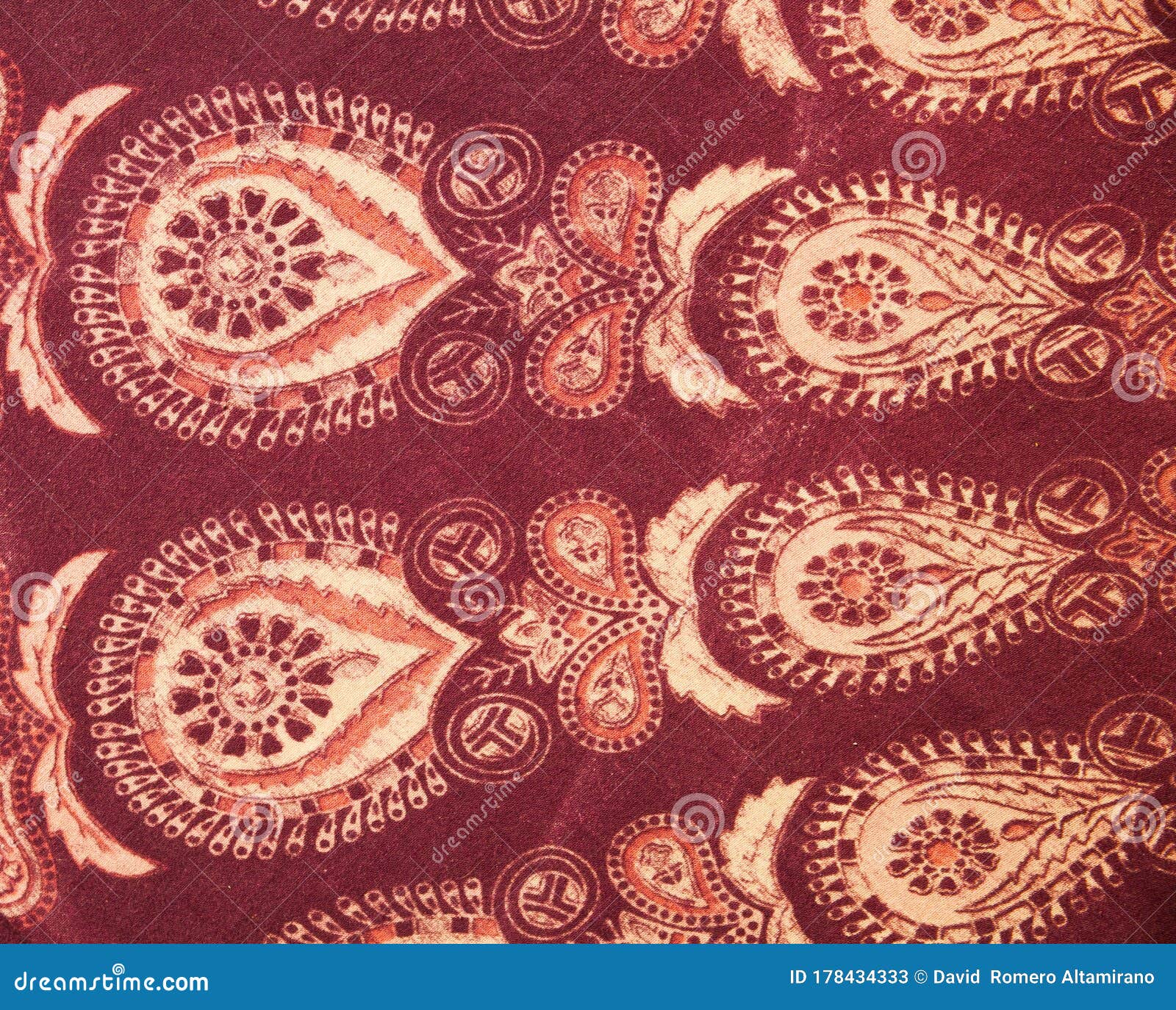 Flowered Multicolored Cloth Texture Background. Stock Image - Image of ...