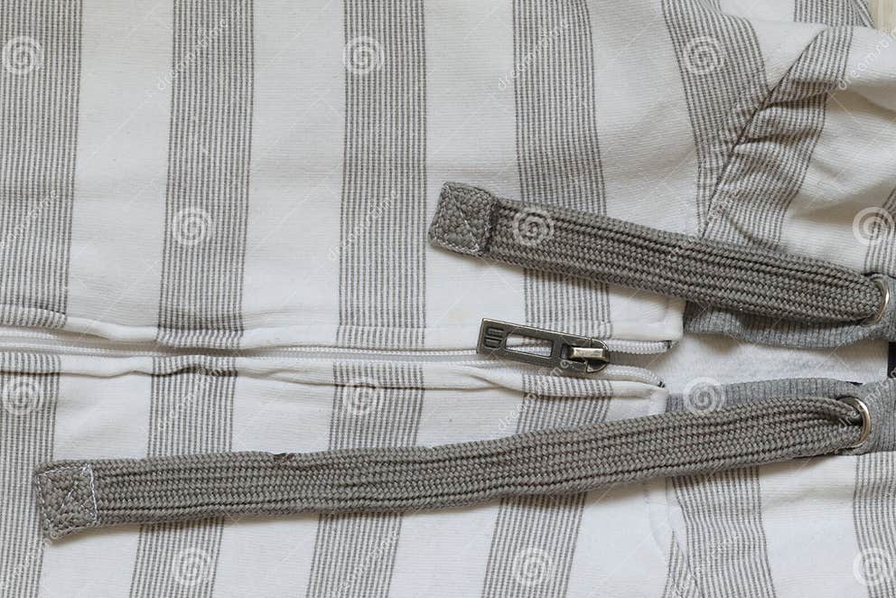 Cloth texture with clasp. stock photo. Image of furniture - 208232386