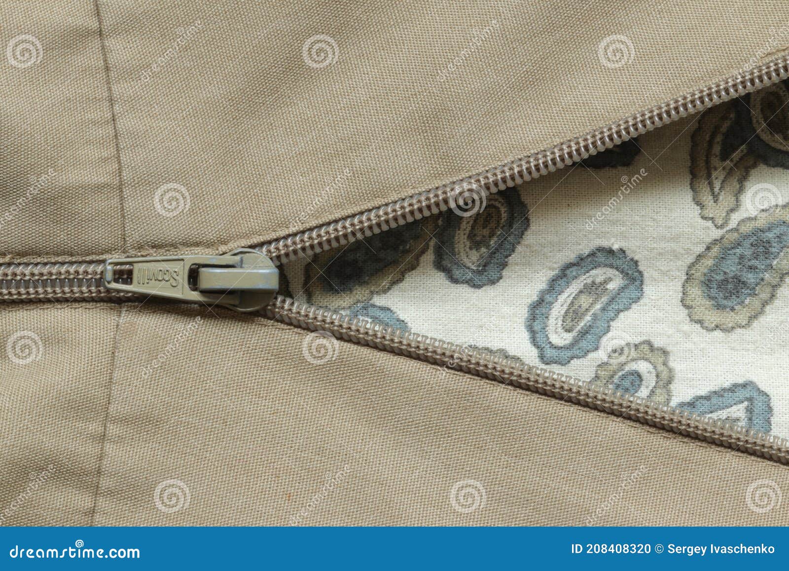 Cloth texture with clasp. stock photo. Image of fabric - 208408320