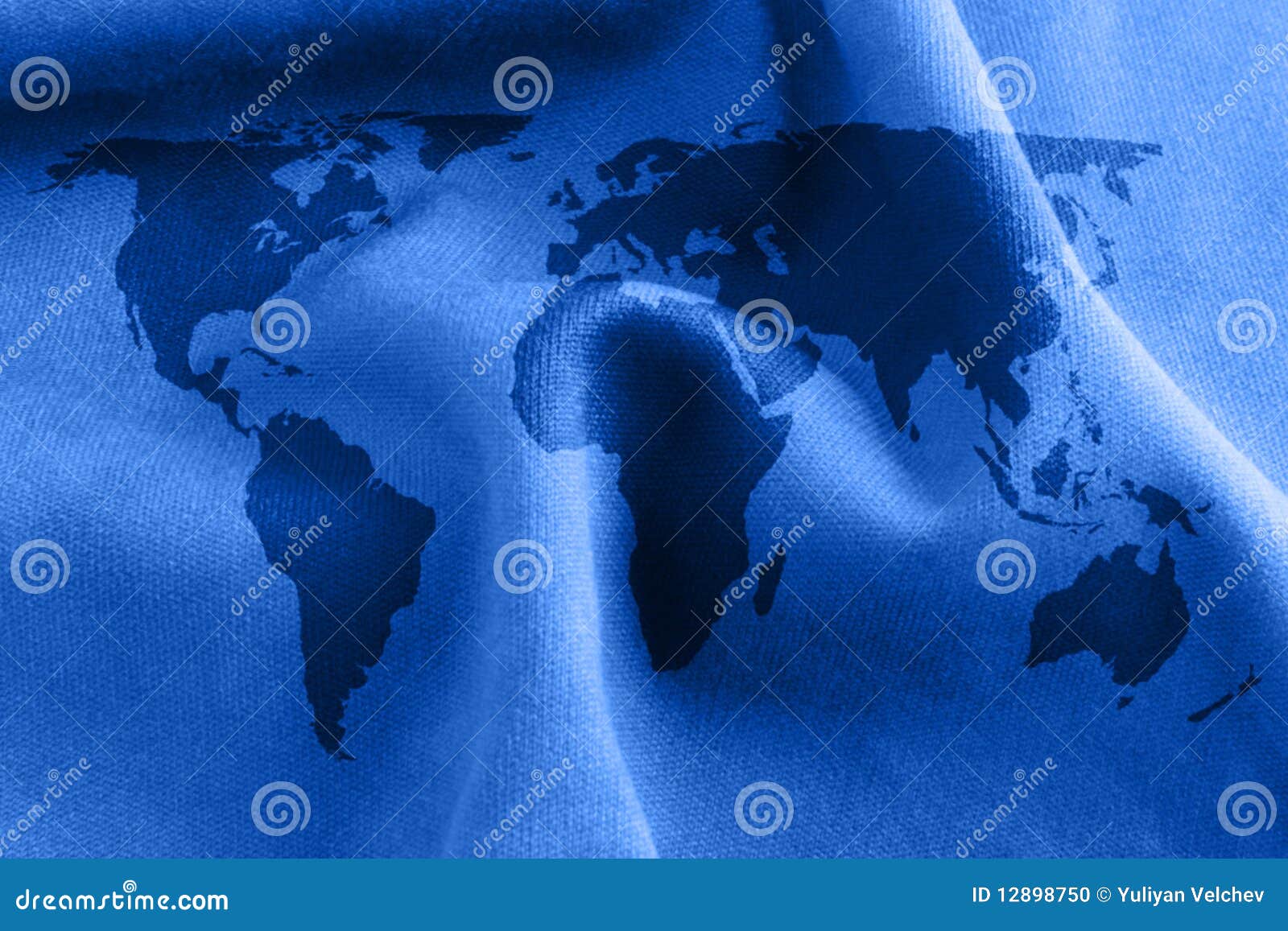 Cloth Texture with World Map Stock Photo - Image of wallpaper, wave ...