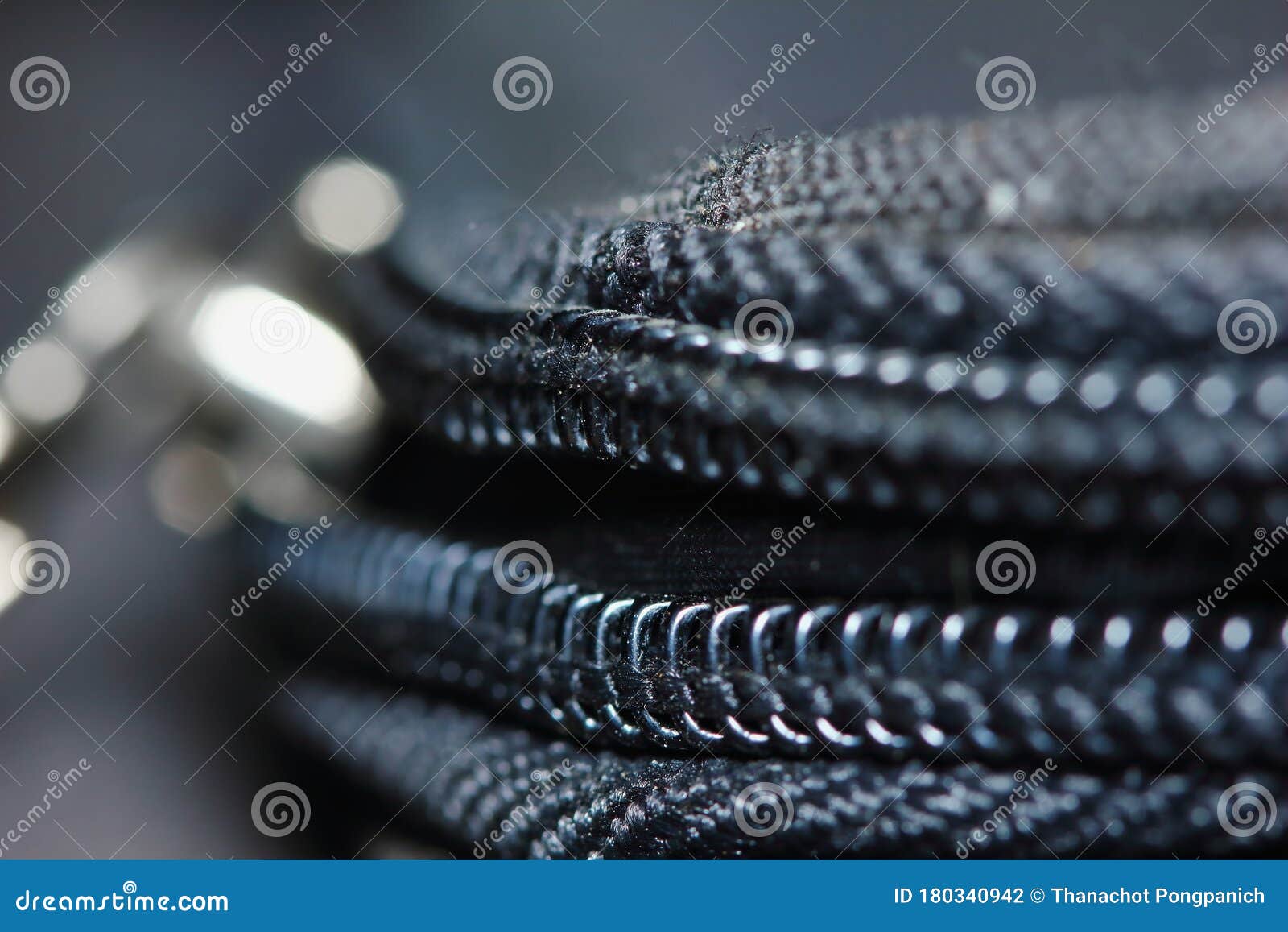 Cloth Texture and Zipper in Abstract Macro for Background Stock Photo ...